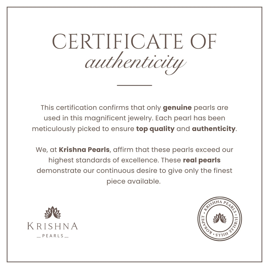 Buy now - Radiant Elegance: Fresh Water Button Pearl Ring – Krishna Pearls